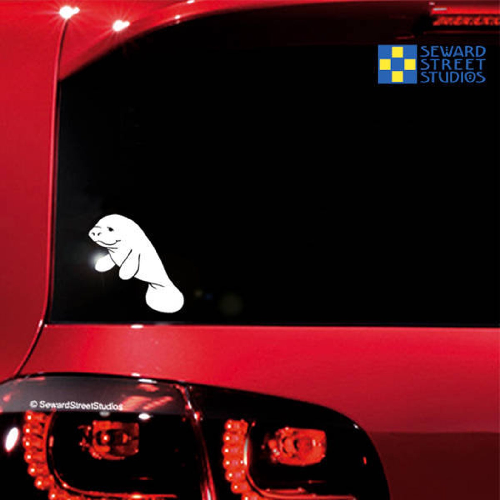 Manatee Vinyl Decal Sea Cow Car Window Sticker Marine Mammal - Etsy