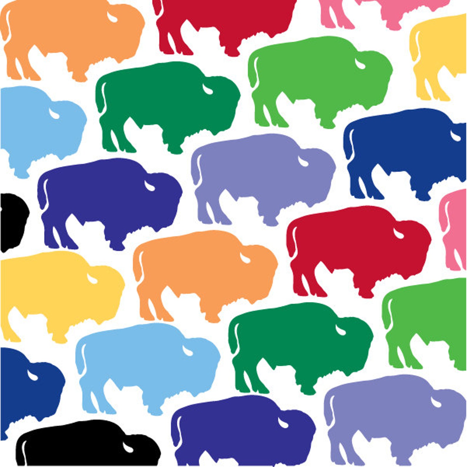 Little Buffalo Vinyl Decal Small Bison Laptop Sticker Wild - Etsy