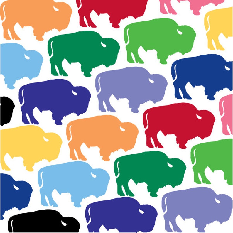 Little Buffalo Vinyl Decal Small Bison Laptop Sticker Wild - Etsy