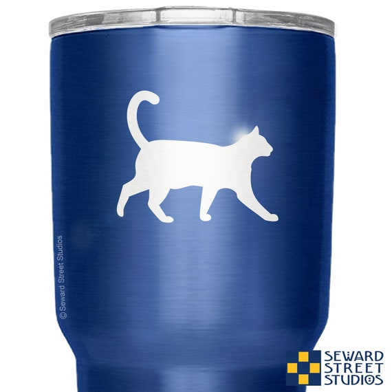 Walking Cat Decal Walking Kitty Helmet Sticker Small Kitten - Etsy