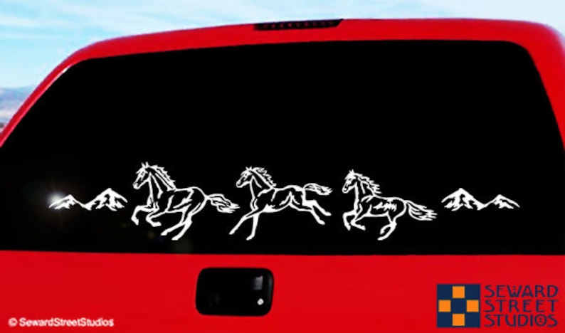 Running Horses Decal Set Horse Car Stickers Horses Window | Etsy