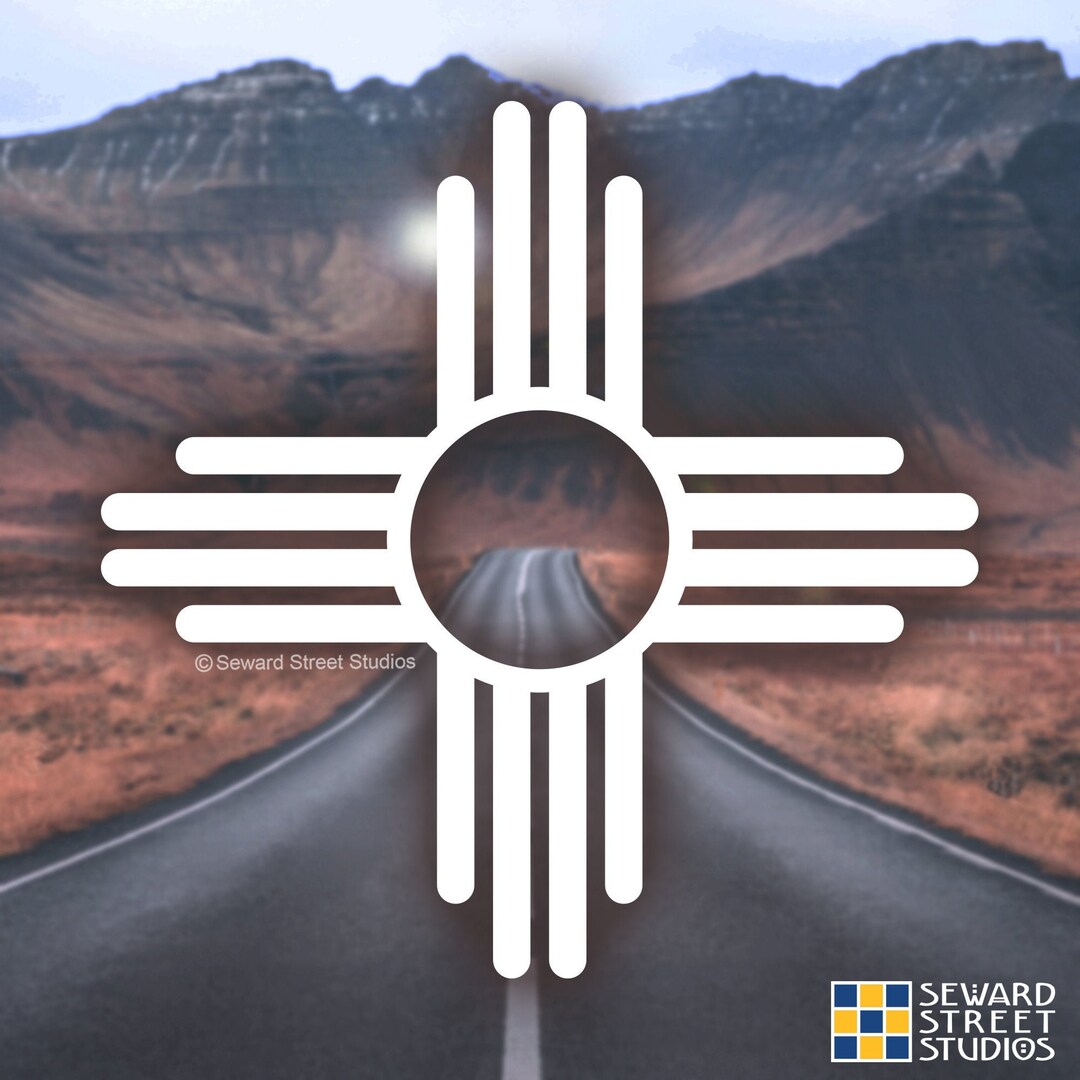 Zia Sun Symbol Vinyl Decal, New Mexico Symbol Car Window Sticker ...