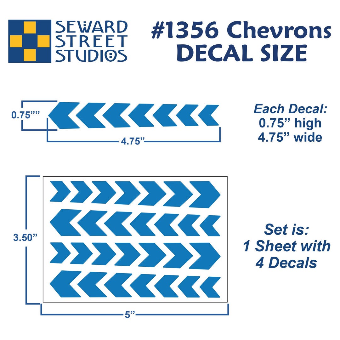 Set of 4 Chevron Decals, Racing Stripes Motorcycle Helmet Sticker Kit ...