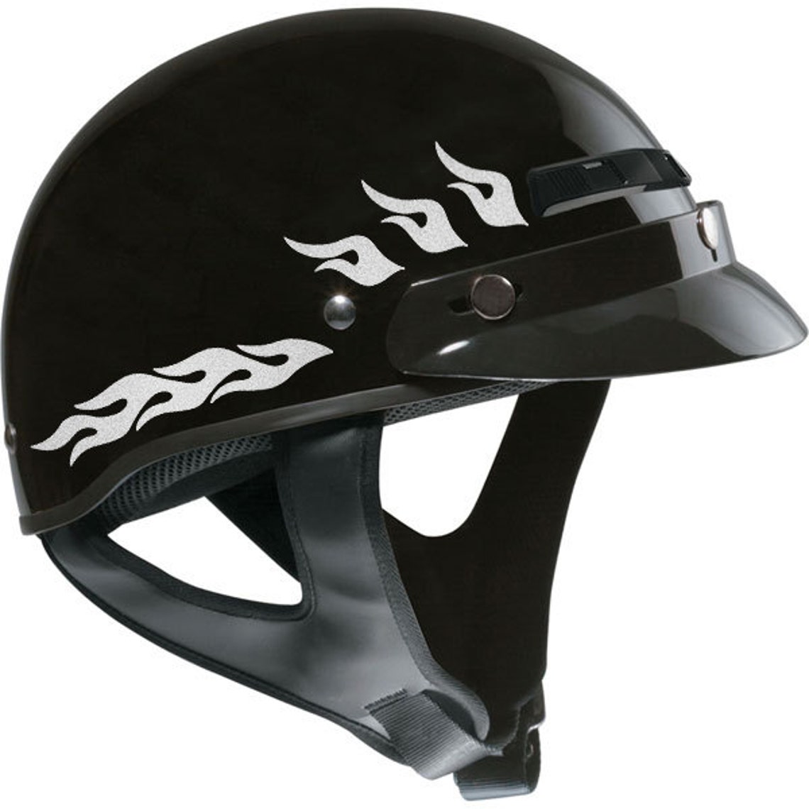 Flames Reflective Decal Set Vintage Fire Bike Helmet Stickers - Etsy