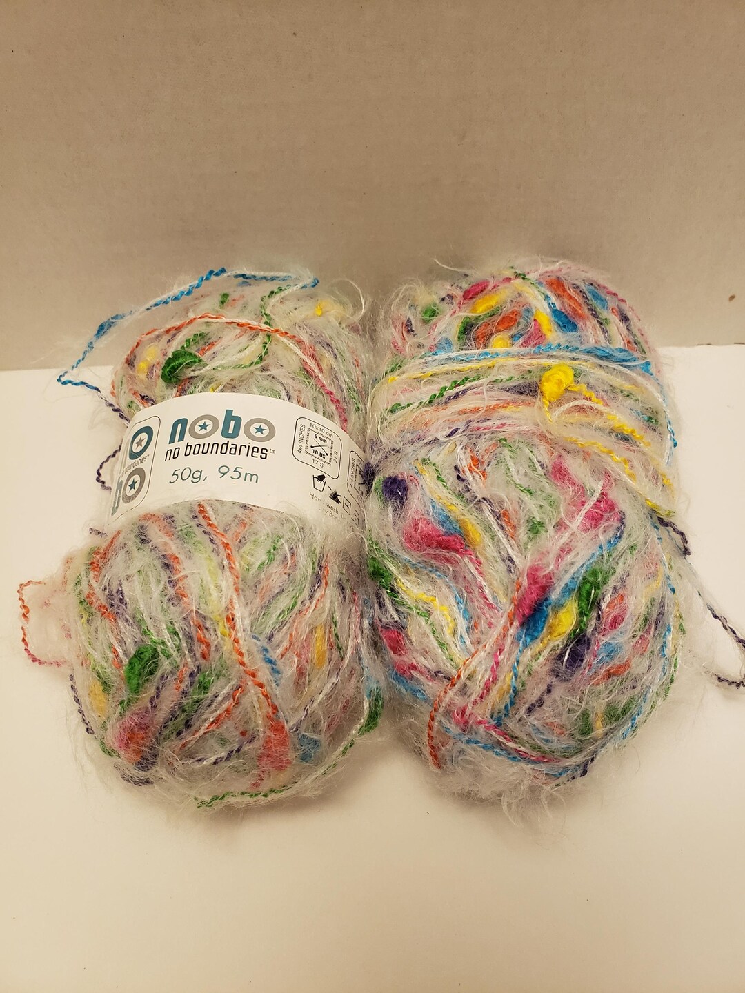 2 Skeins Nobo No Boundaries Multicolored Yarn 50 Gram 95 Meters Dyelot ...