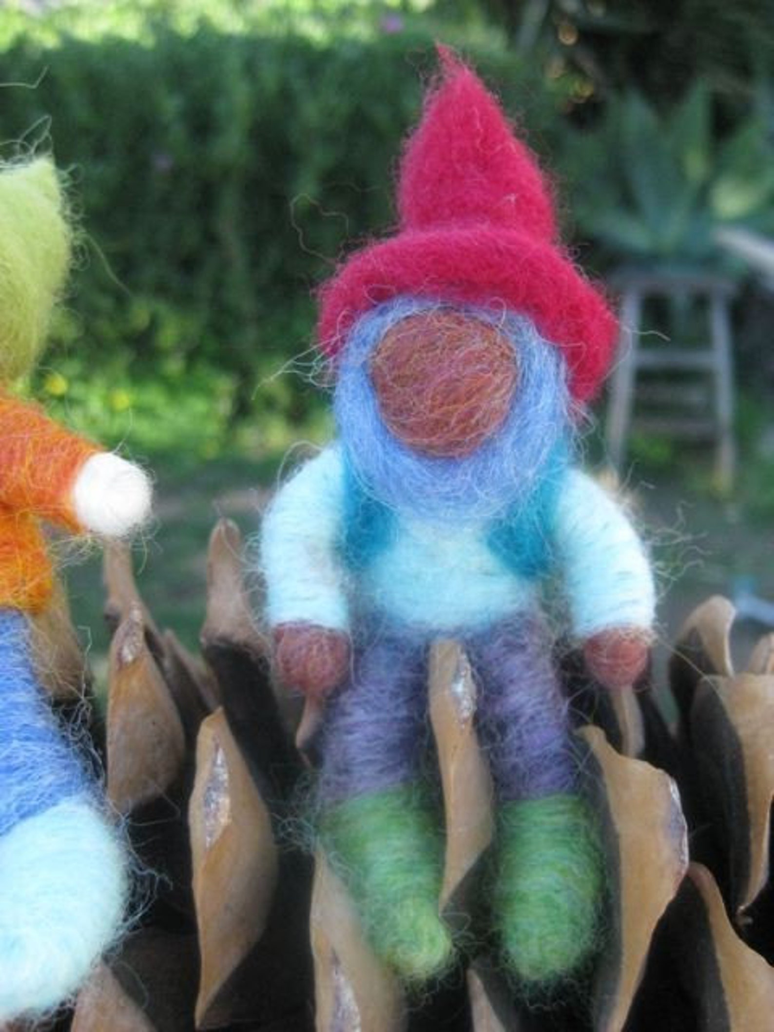 Needle Felted Garden Gnomes Customizable Colors - Etsy
