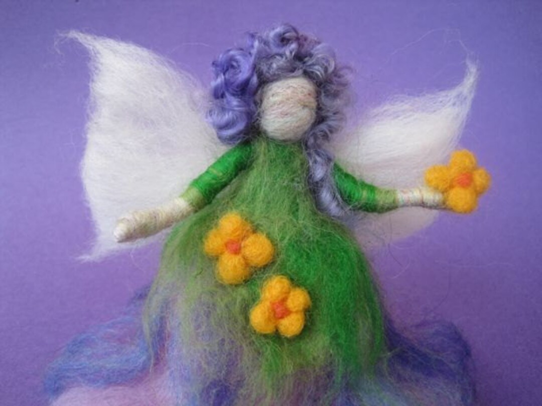 Needle Felted Spring Fairy, Flower Fairy, Spring Nature Table, Waldorf ...