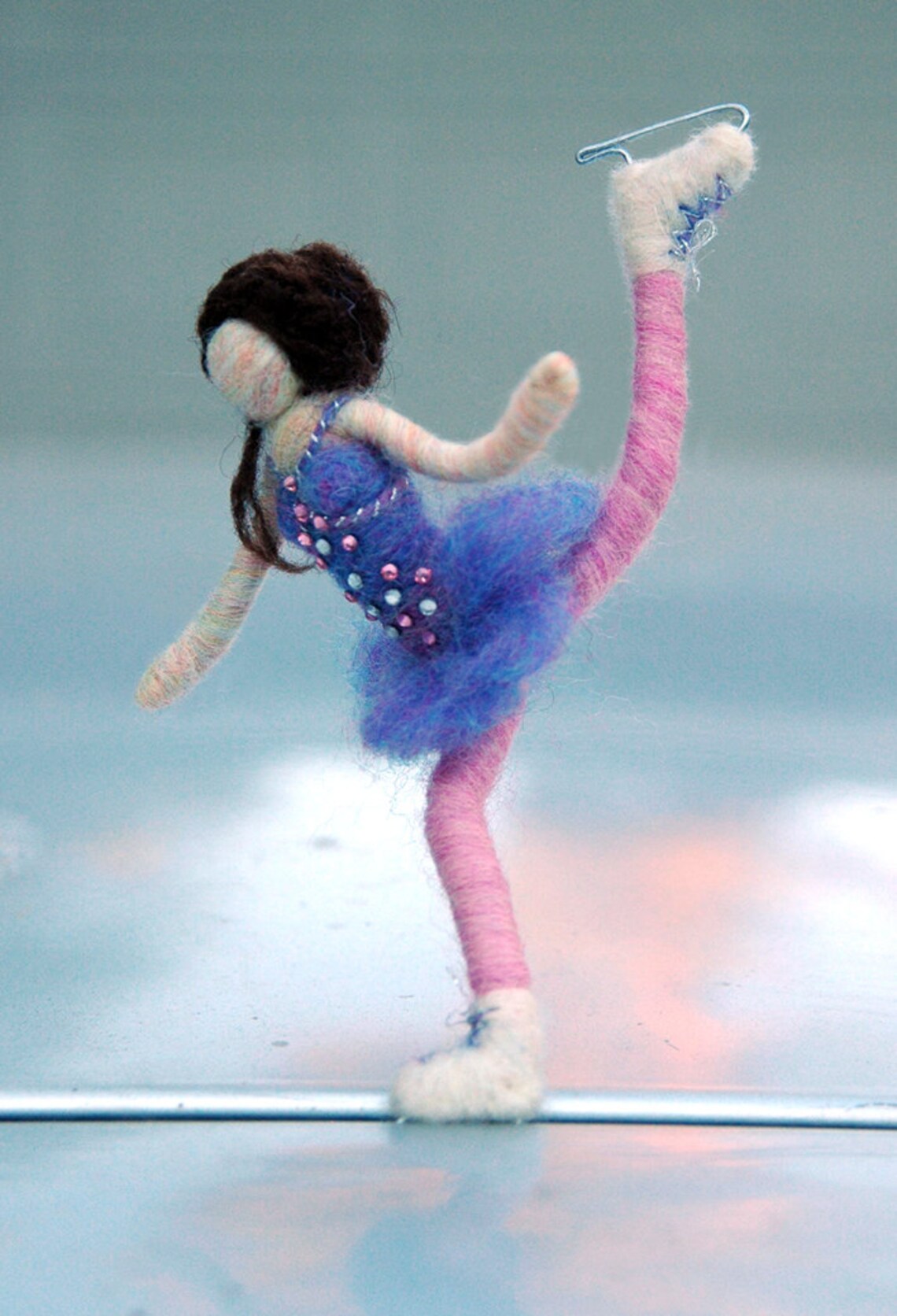 Needle Felted Doll, Figure Skater, Ice Skating, Figure Skating, Winter ...