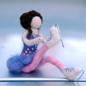 Needle Felted Doll, Figure Skater, Ice Skating, Figure Skating, Winter ...