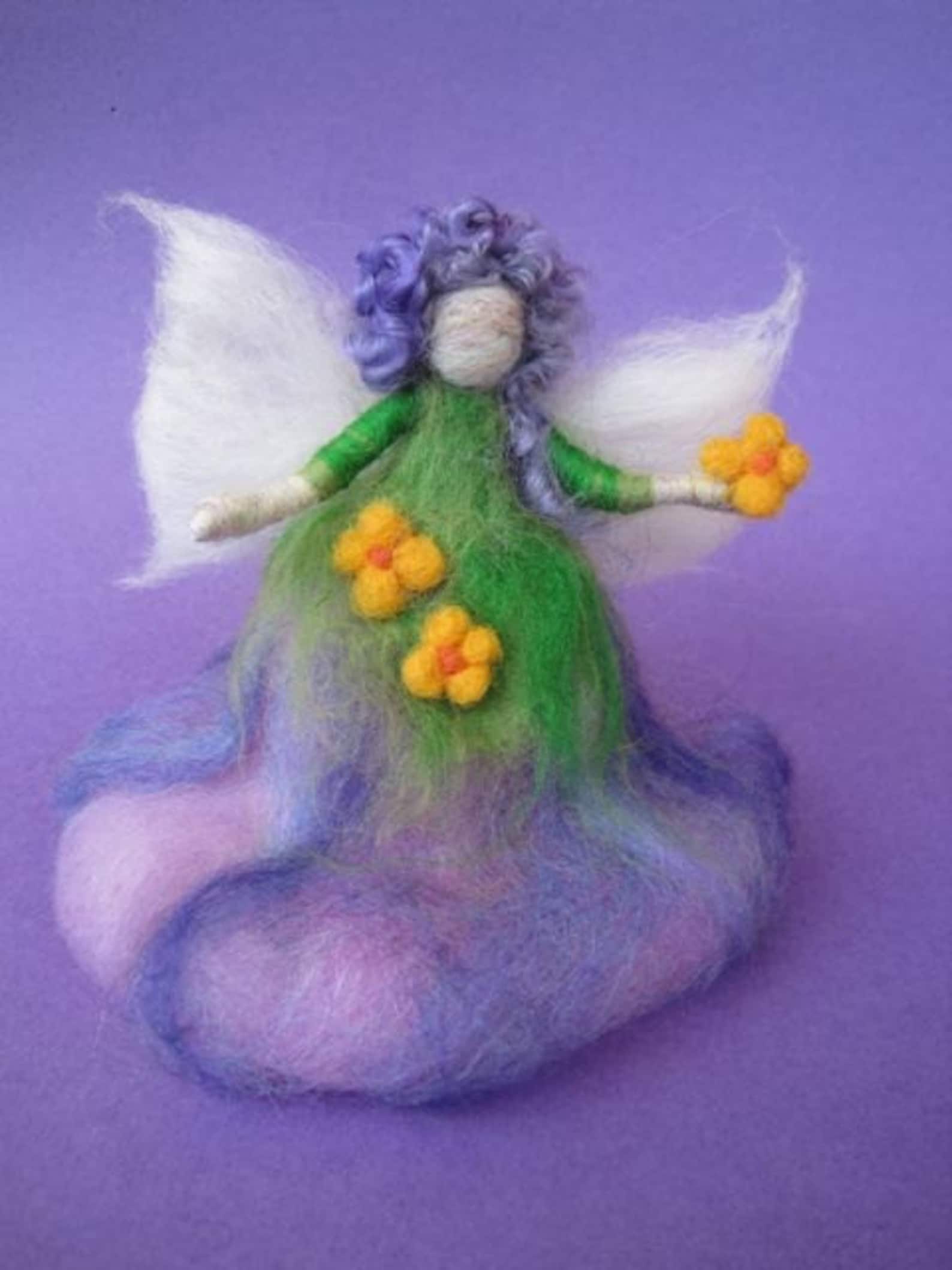 Needle Felted Spring Fairy Flower Fairy Spring Nature Table - Etsy