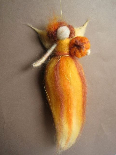 Needle Felted Fall Fairy With Pumpkin - Etsy