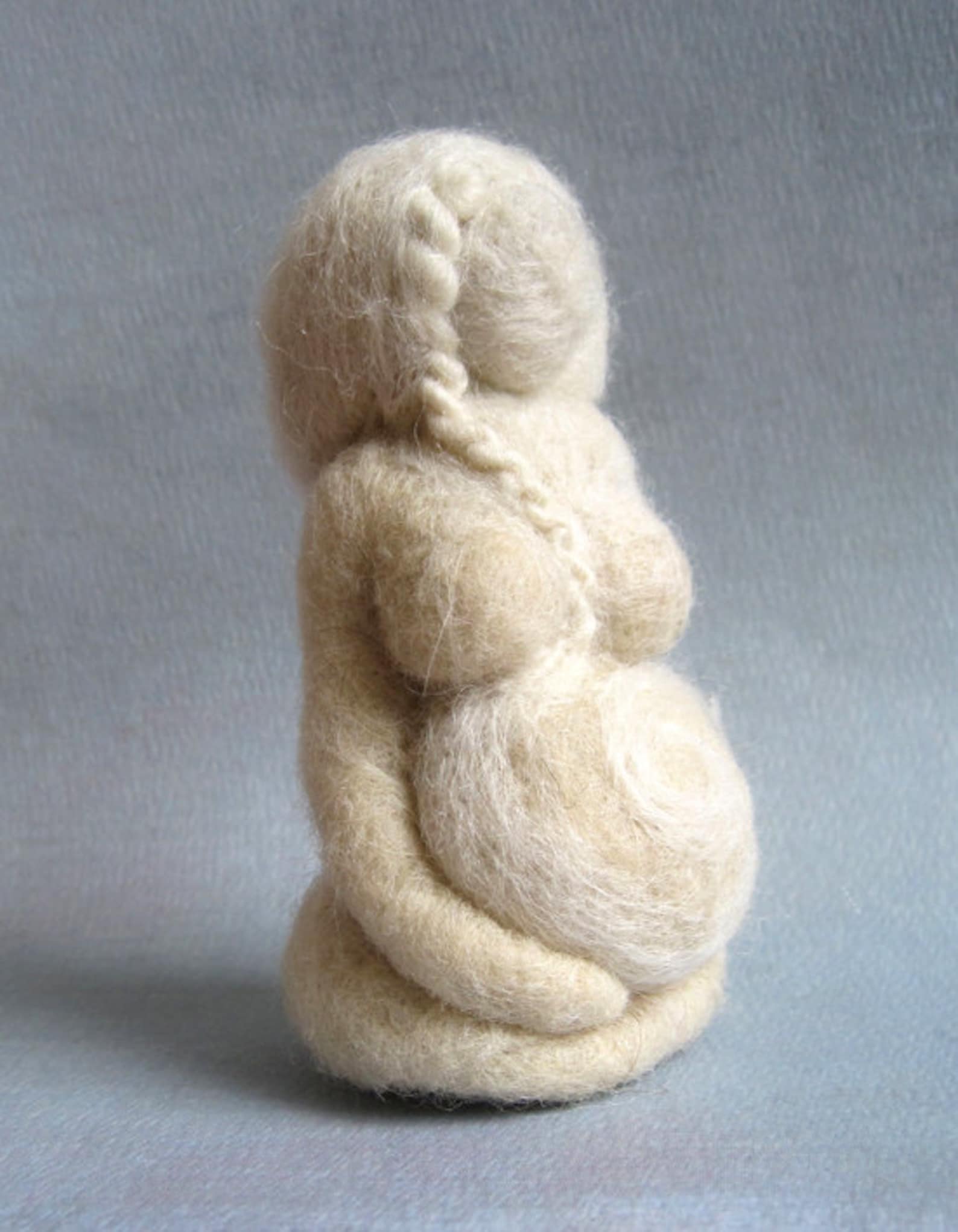 Mother Earth White Gaia Needle Felted Goddess Midwife Doula - Etsy