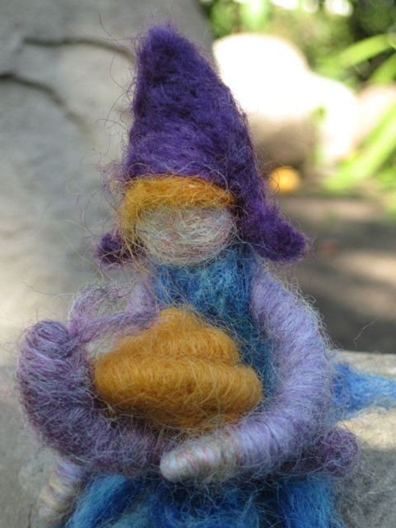 Needle Felted Elf Boy With Snail Friend Waldorf Inspired - Etsy