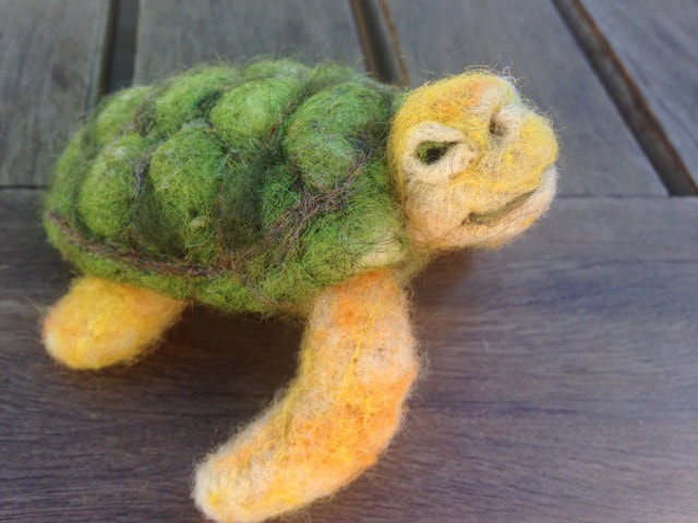 Needle Felted Animal, Felted Sea Turtle, Felted Turtle, Posable Toy ...