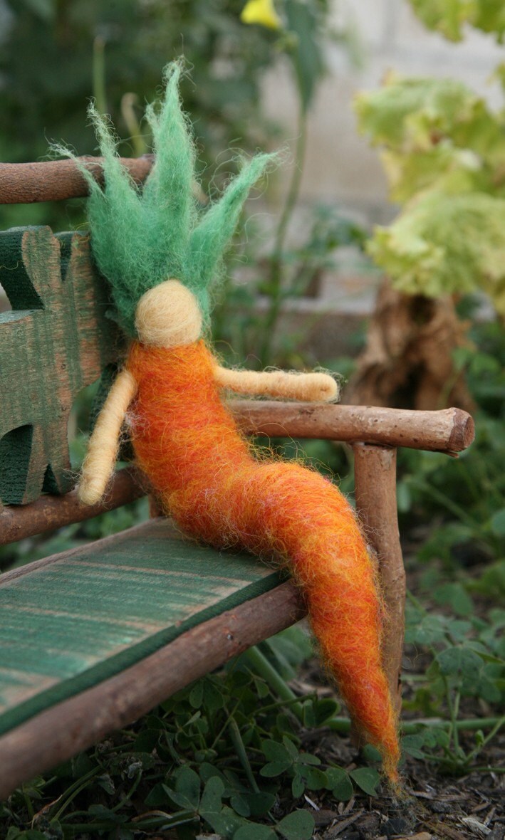 Needle Felted Lady Carrot Original Design by Borbala Arvai - Etsy