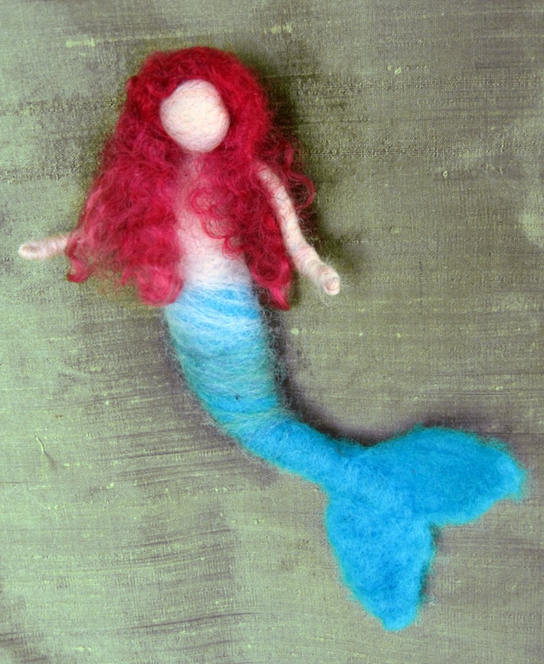Needle Felted Mermaid Choose a Hair Color Waldorf Doll - Etsy