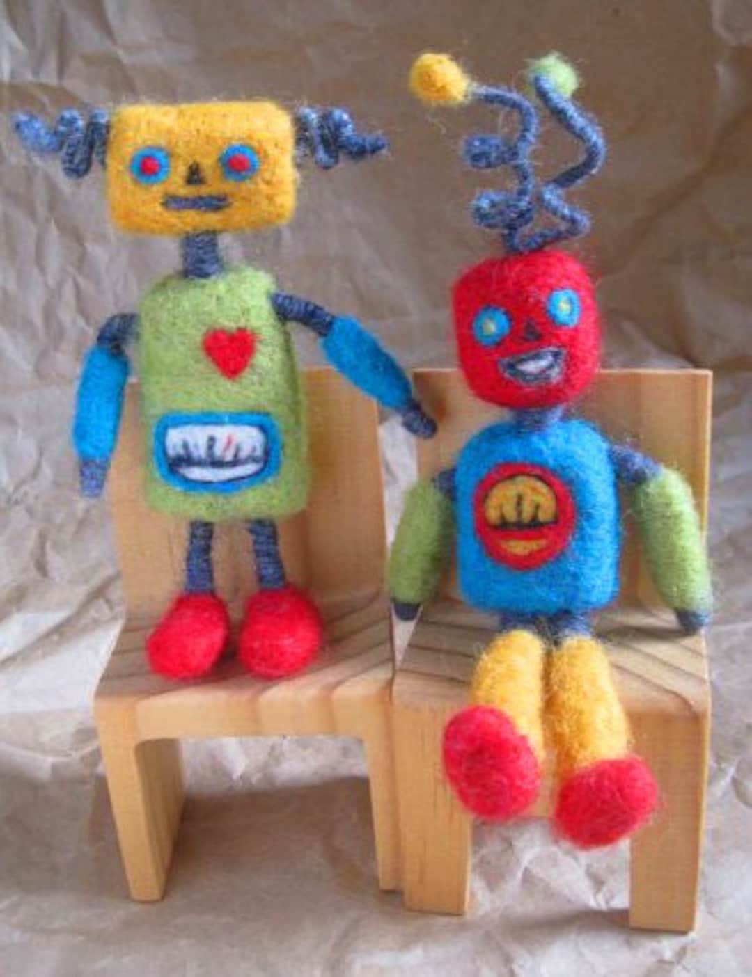 Needle Felted Boribot Retro Robot Girl - Tika (L005RT) - Original ...