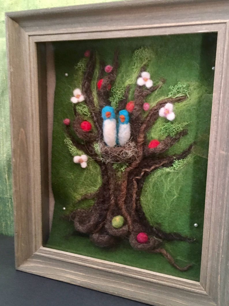 Needle Felted Changing Tree Limited Edition Seasons Spring - Etsy