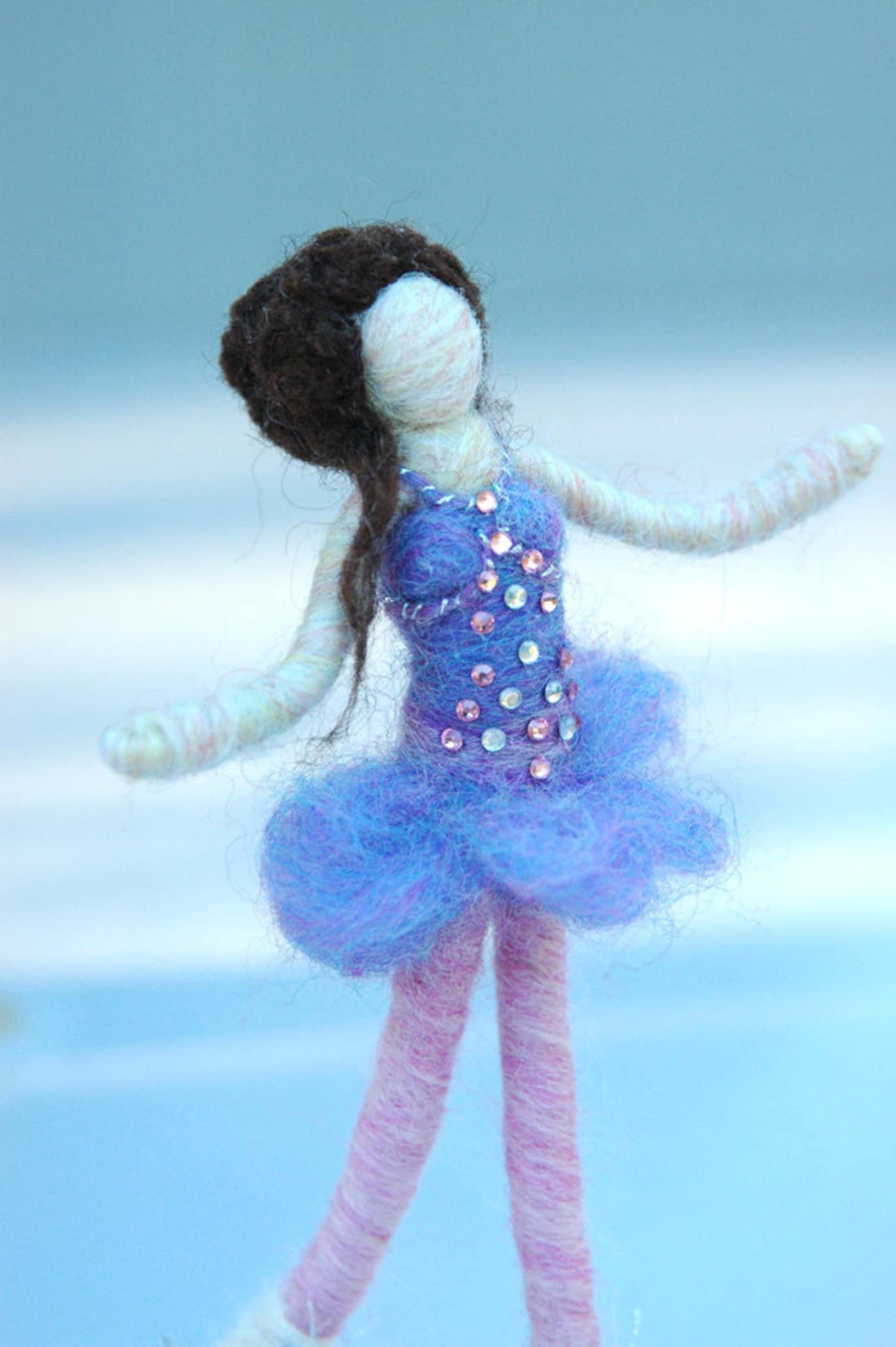 Needle Felted Doll, Figure Skater, Ice Skating, Figure Skating, Winter ...