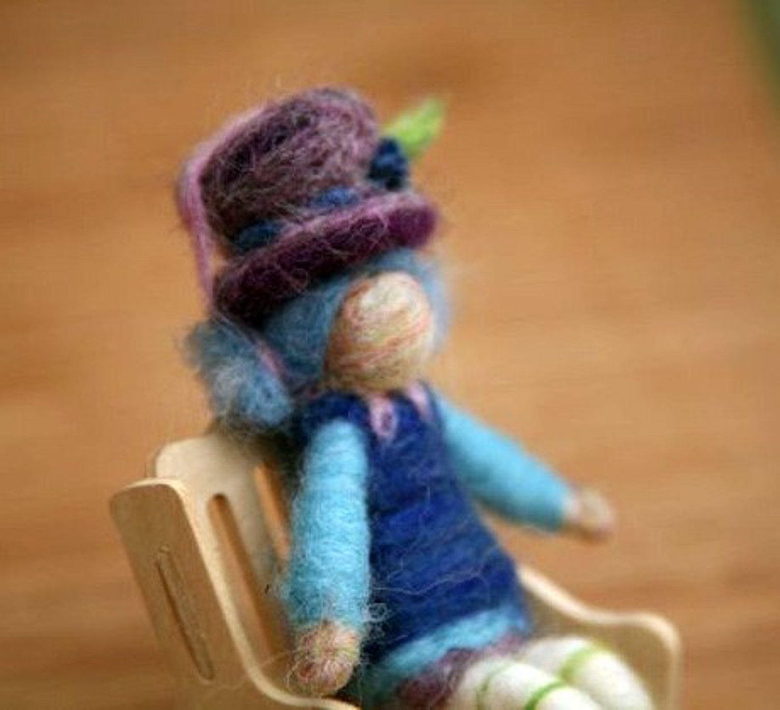 Needle Felted Blueberry Muffin Original design by Borbala | Etsy