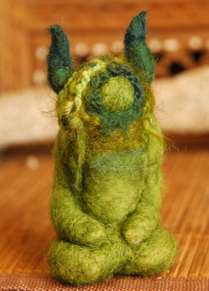 Needle Felted Figure, Horned God, Green Man Sculpture, Wiccan Altar ...