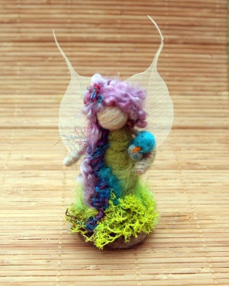 SEASONAL FAIRIES Needle Felted Spring Forest Fairy W Bird - Etsy