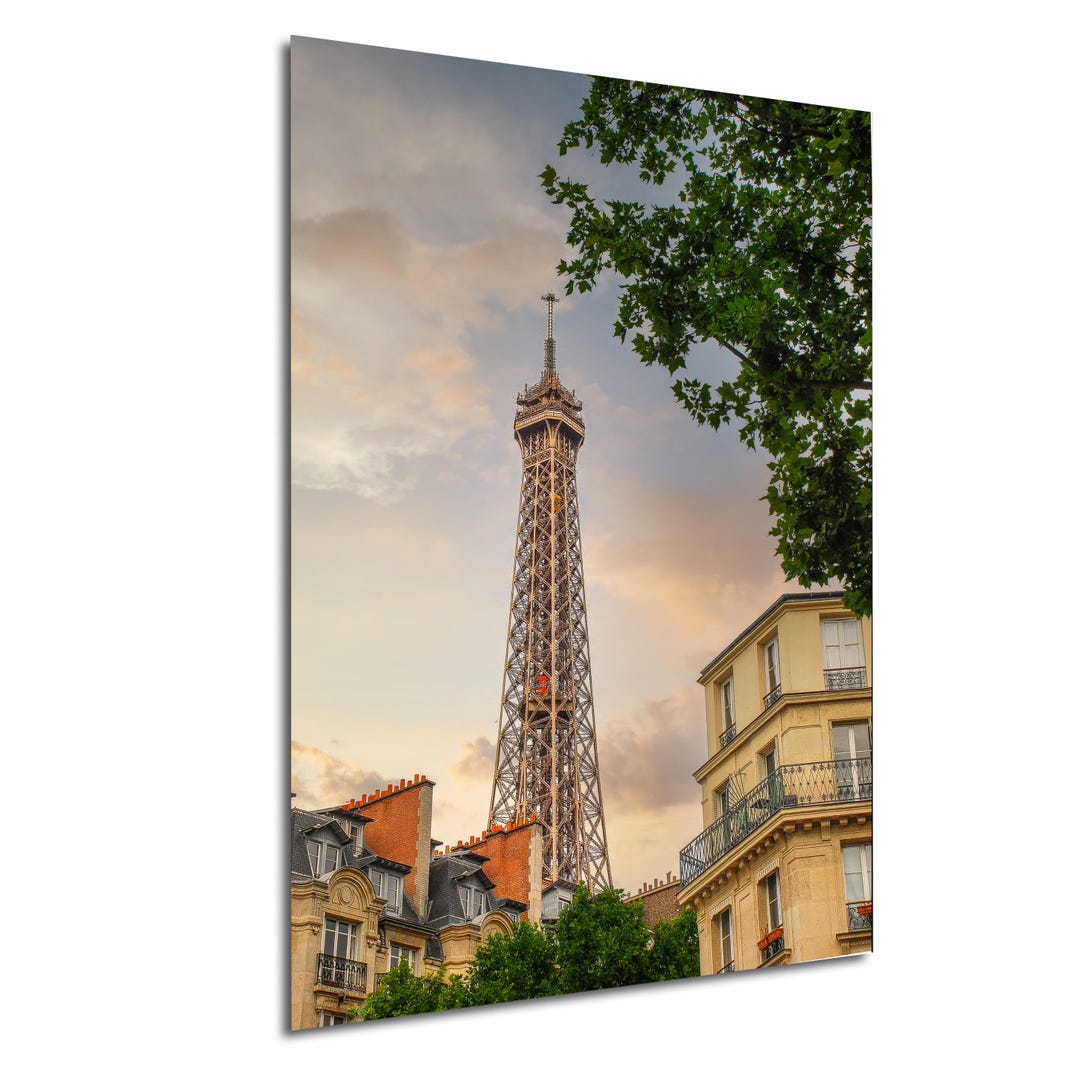Eiffel Tower Paris Evening Photo Print, French Architecture Wall Art - Etsy