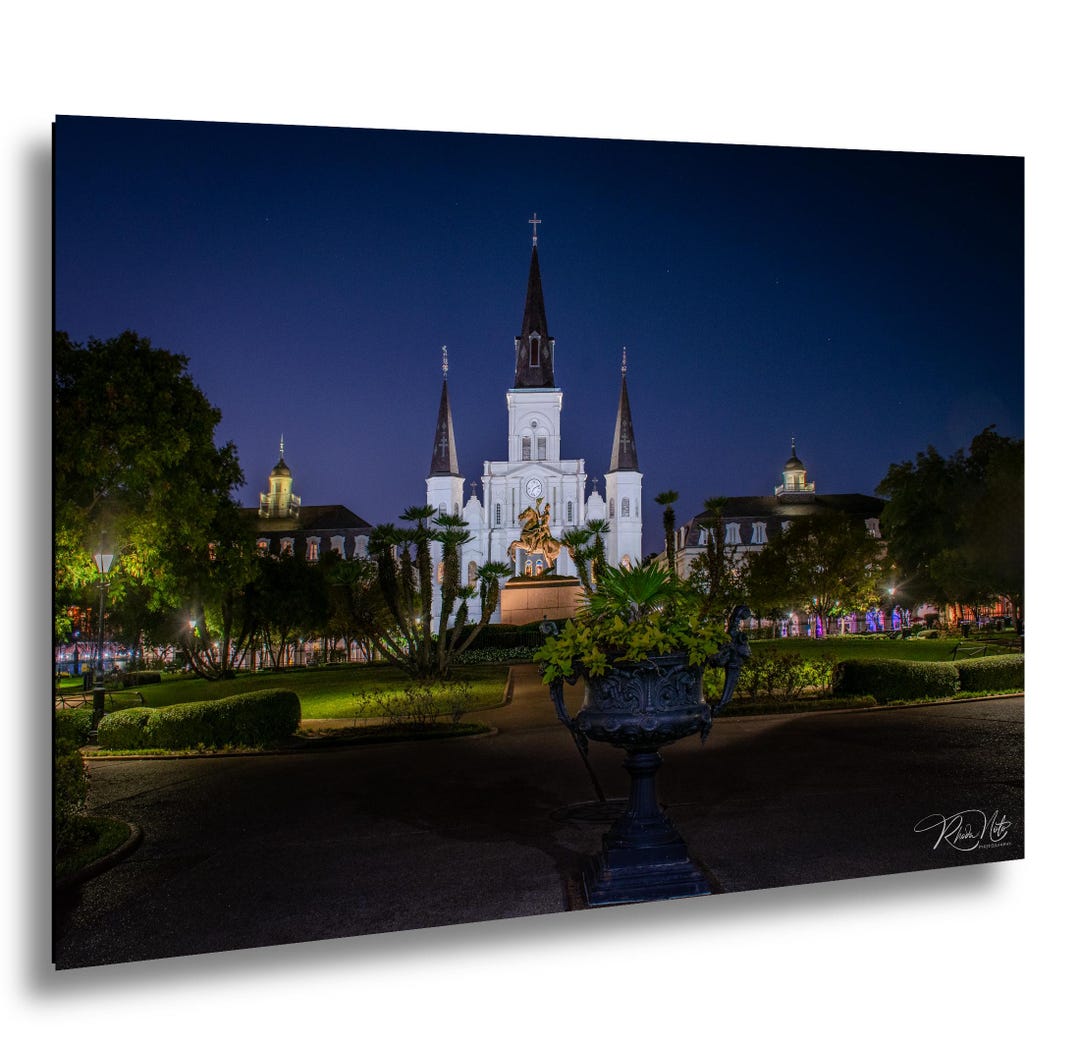 St. Louis Cathedral Print – Jackson Square, Blue Hour, New Orleans Wall ...