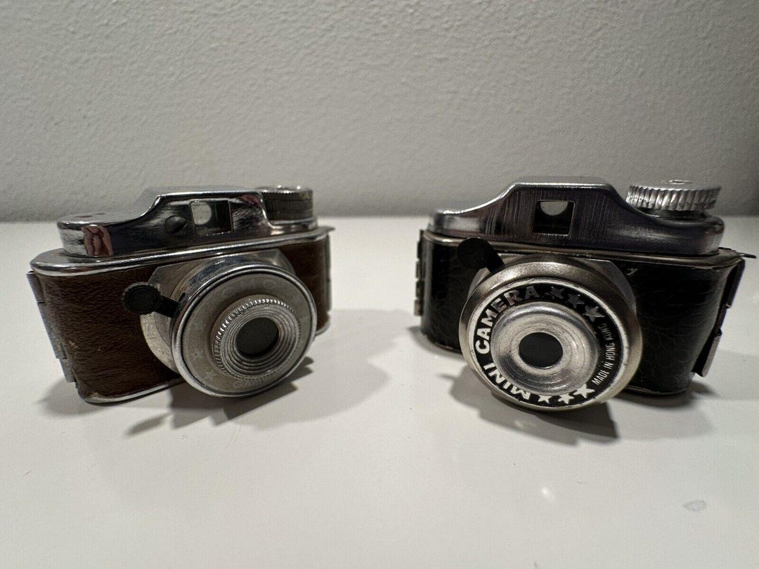 VINTAGE 50's *new* Set of Micro Miniature Metal Working Cameras Japan ...