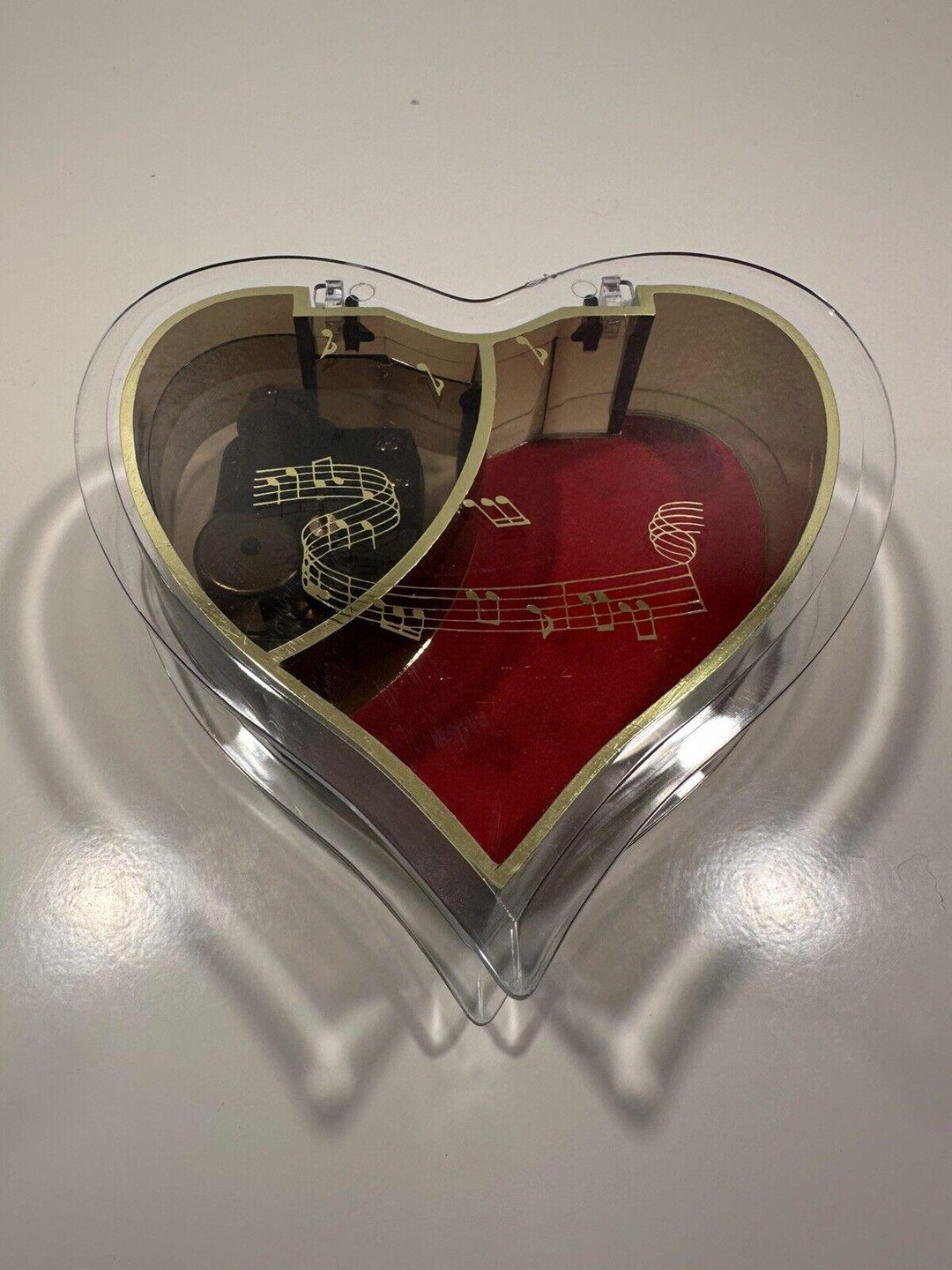 VINTAGE *new* Sankyo Heart Jewelry Music Box Plays "light up My Life" Movie Prop - Etsy