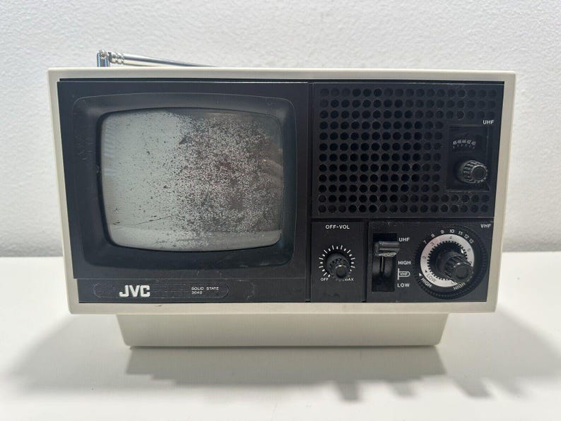 VINTAGE JVC 3040 Solid State Portable TV Television Retro White Prop - Etsy
