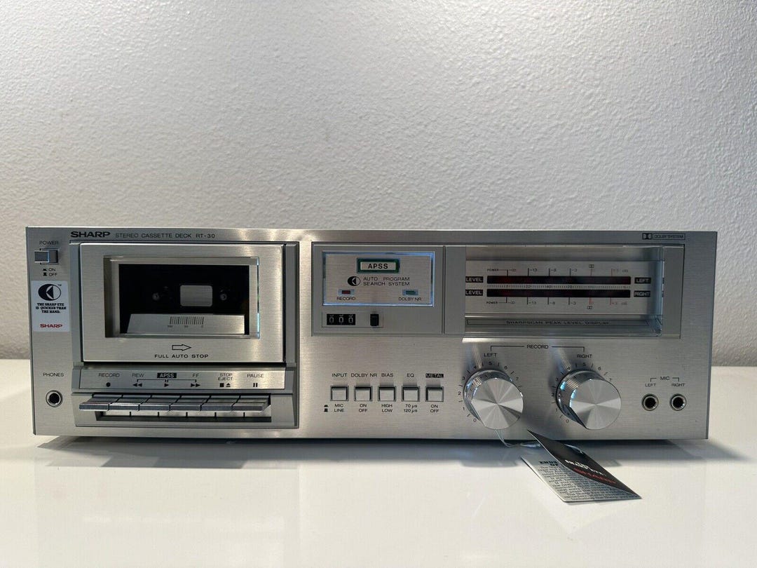 VINTAGE *new in Box* Sharp RT-30 JAPAN Stereo Cassette Tape Deck Movie Prop - Etsy