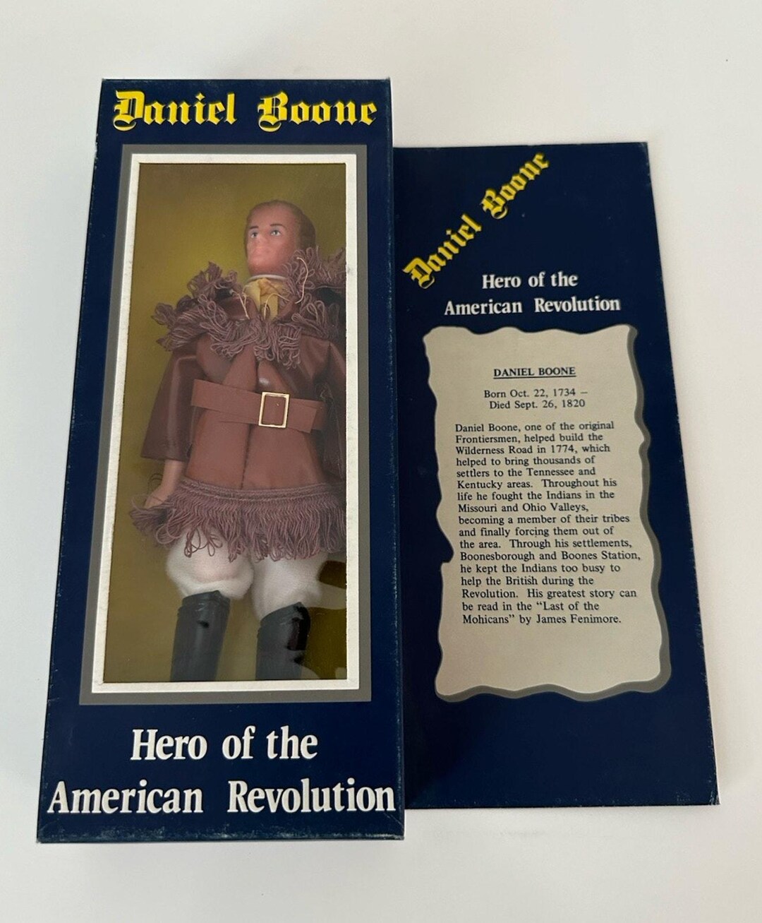 VINTAGE *NEW* Daniel Boone Hero of the American Revolution '74 Doll ...