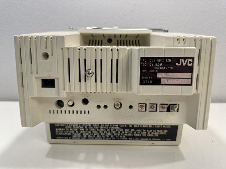 VINTAGE JVC 3040 Solid State Portable TV Television Retro White Prop - Etsy
