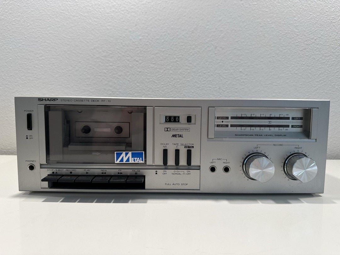 VINTAGE *NEW* Sharp RT-10 Stereo Cassette Deck Tape Player Recorder ...