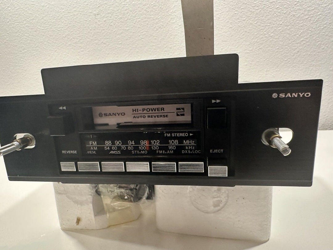 VINTAGE *new in Box*sanyo FT-V84 High Power Am/fm Cassette Car Stereo ...