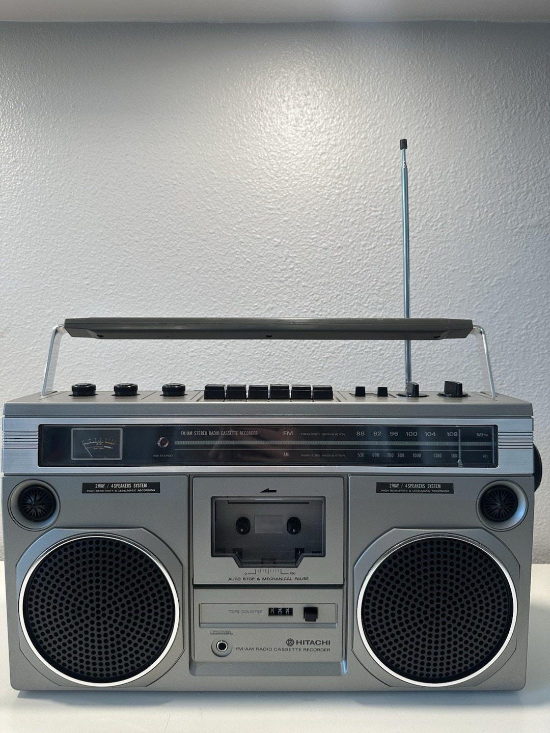 VINTAGE *NEW* 80's Hitachi TRK-7500H Boom Box Radio Cassette Recorder ...