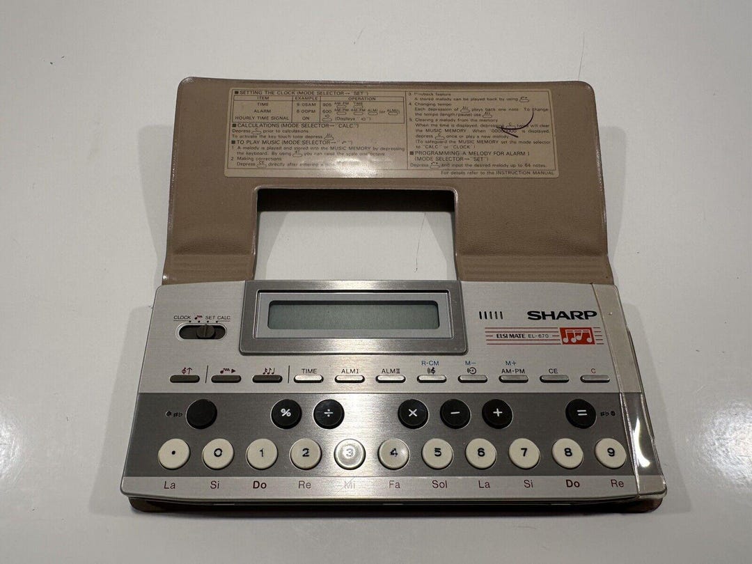 VINTAGE *new in Box* Sharp EL-231 Electronic Calculator Japan Movie ...
