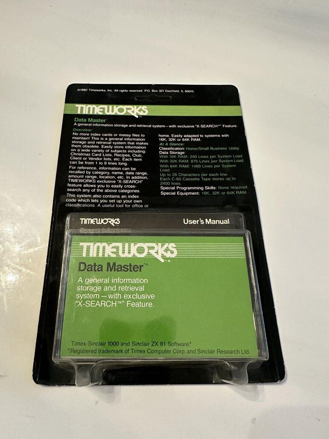 VINTAGE *new in Box* Timeworks Timex-sinclair 1K/ZX81 Data Master 16K RAM Movie - Etsy