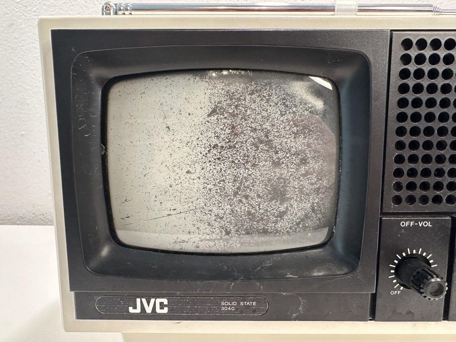 VINTAGE JVC 3040 Solid State Portable TV Television Retro White Prop - Etsy