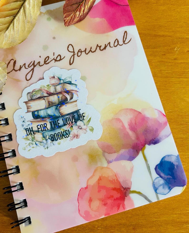 Floral Holographic Book Stack Sticker – Oh, for the Love of Books! Kiss ...