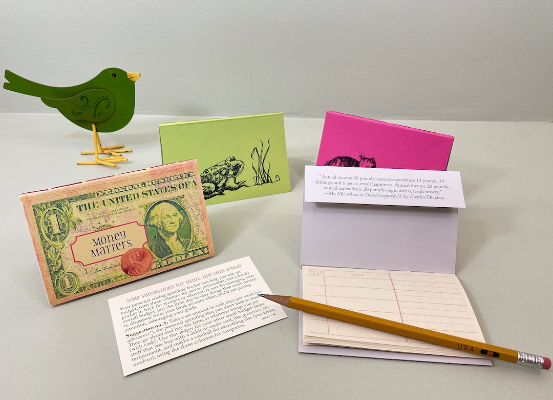 Pocket Ledger With Choice of Covers. Spending Log With Receipt Pocket ...