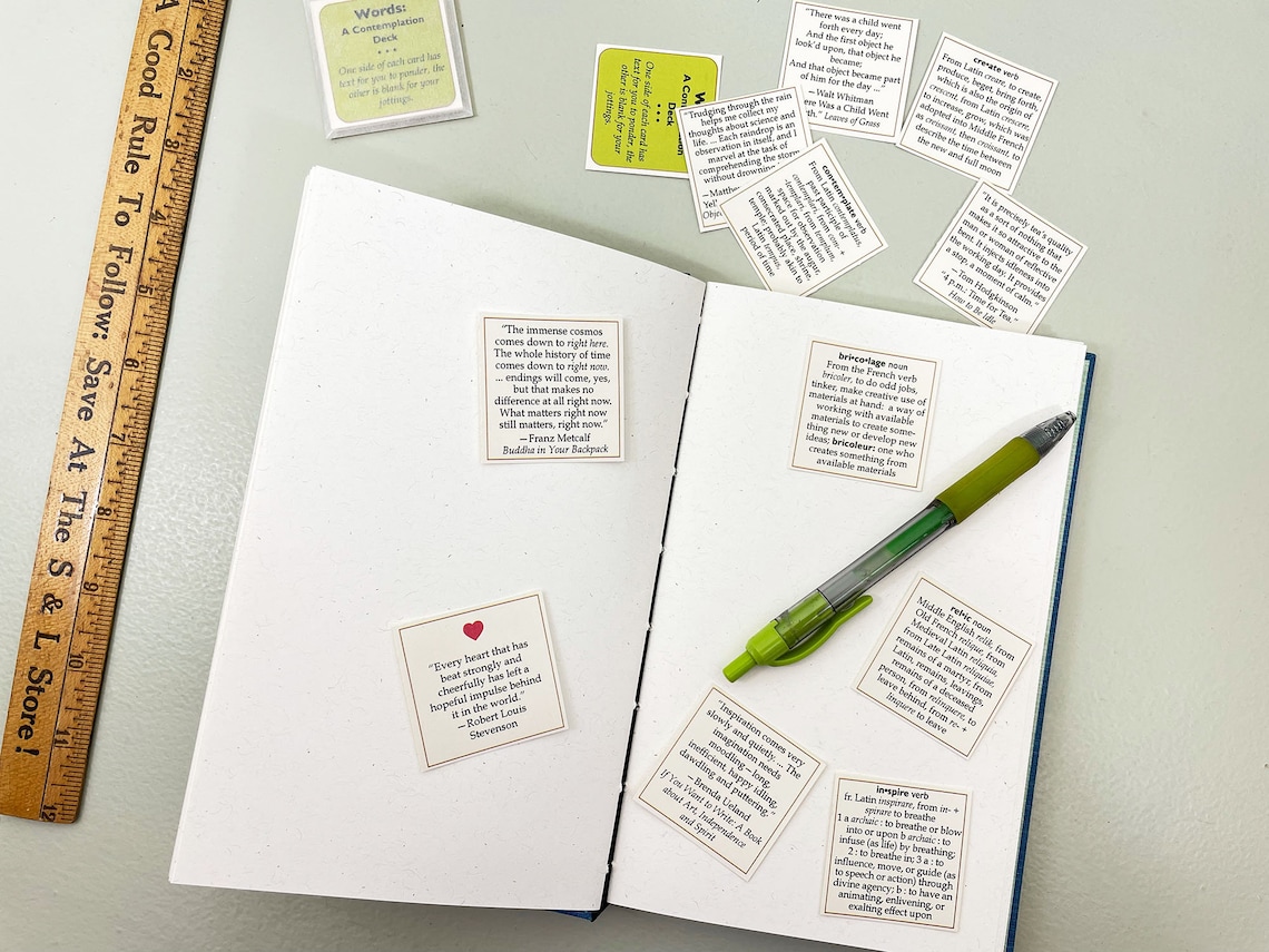 A Tiny Set of Message Cards With Inspirational Quotes and - Etsy