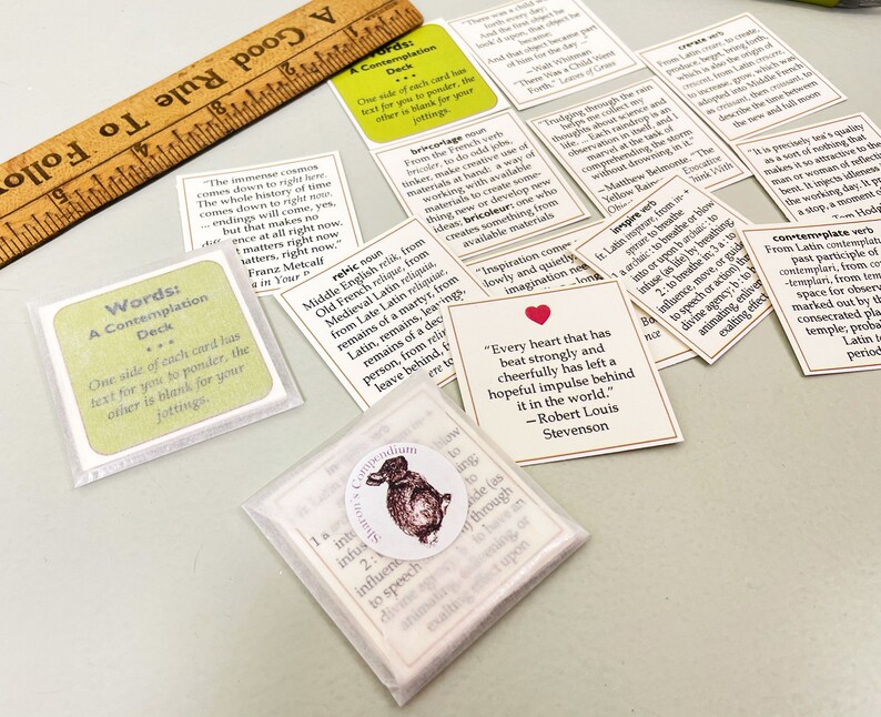 A Tiny Set of Message Cards With Inspirational Quotes and - Etsy