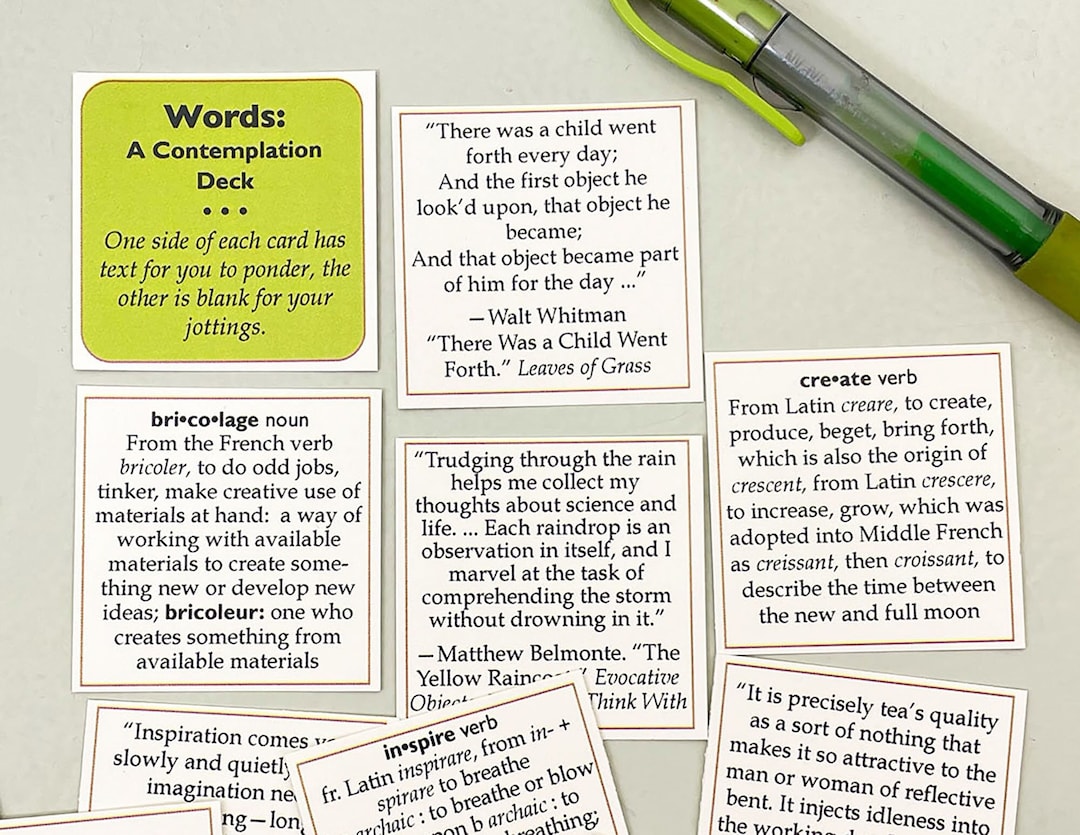 A Tiny Set of Message Cards With Inspirational Quotes and - Etsy