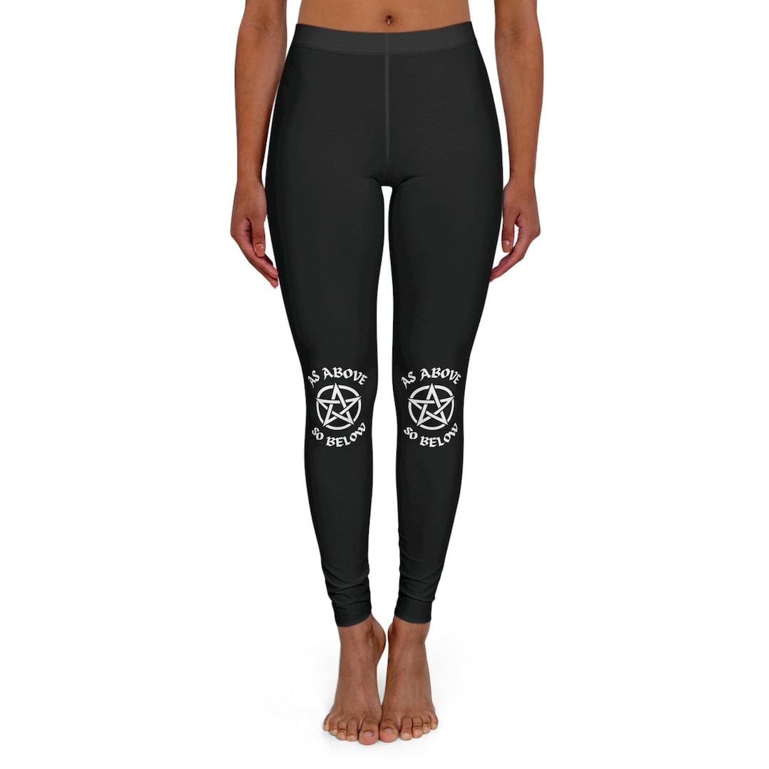 Pentagram Workout Leggings: Goth Athleisure Yoga Pants - Etsy