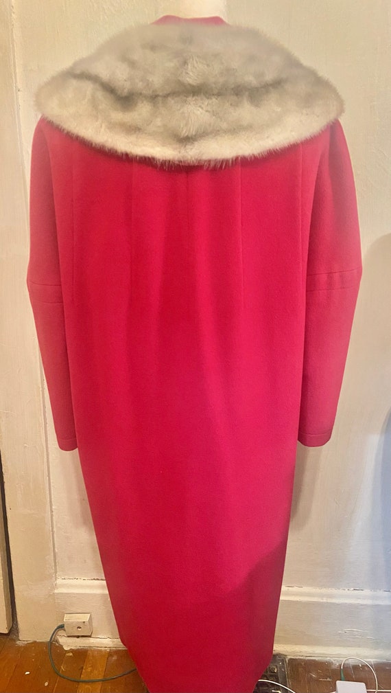 Vintage Bernard Altmann Fur Collar Coat Pink - Gem