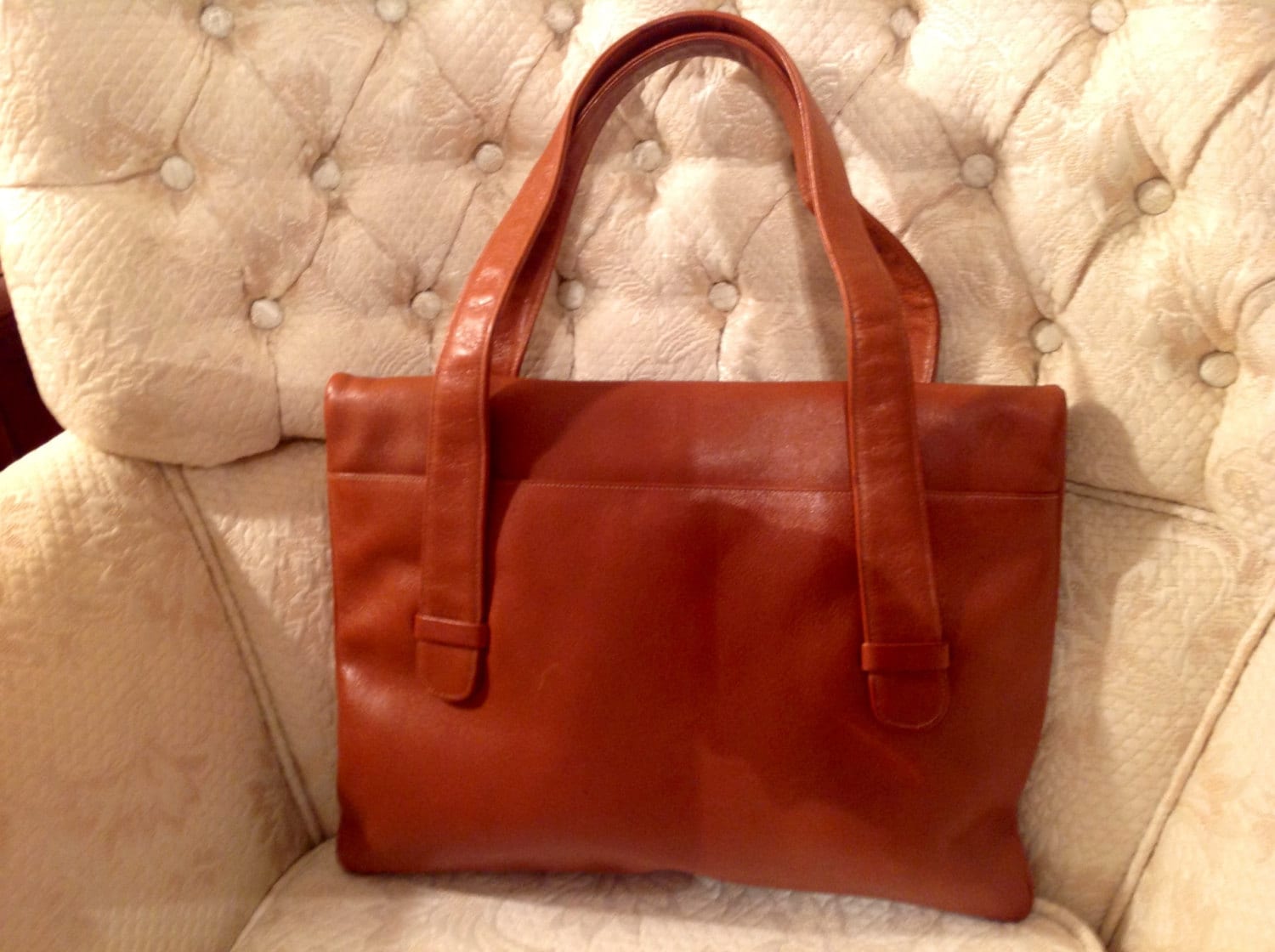 Vintage British Tan M&M Old Fashion Pocketbook Handbag Chic Preppy ...