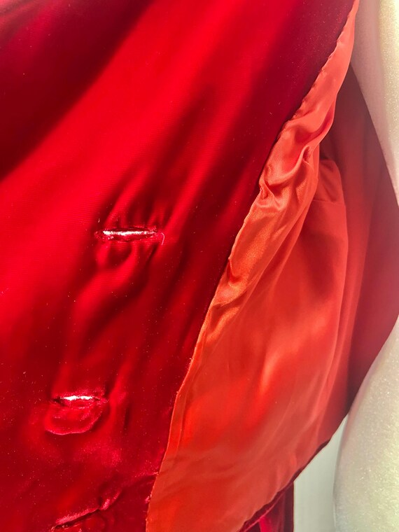 Vintage Velvet Red Rhinestone Jacket - Gem