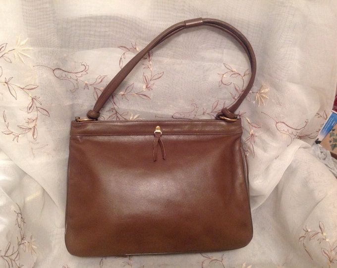 Vintage Etra Old Fashion Pocketbook Leather Brown Handbag Classic Style ...